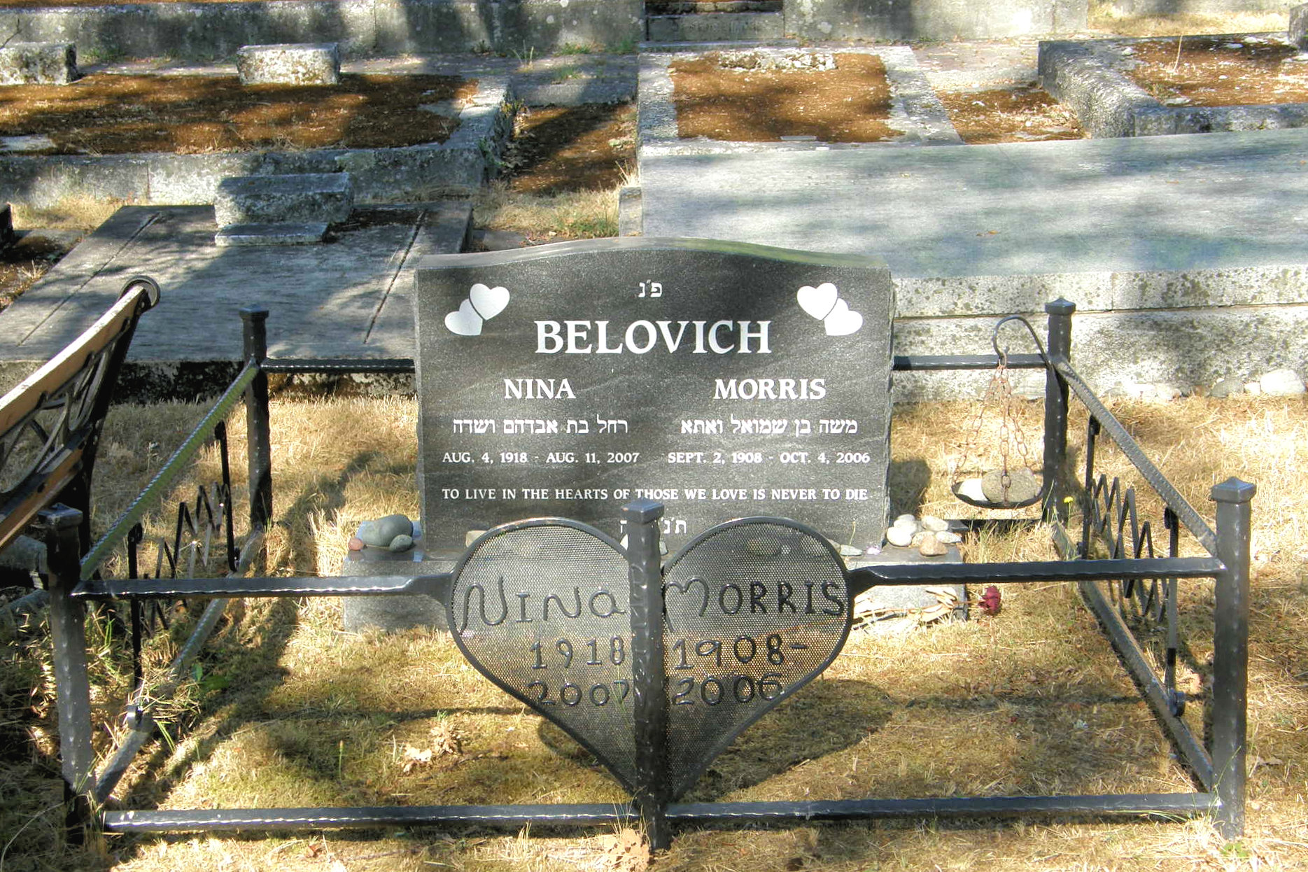 Morris “Moshe” Belovich – The Jewish Cemetery of Victoria, British Columbia