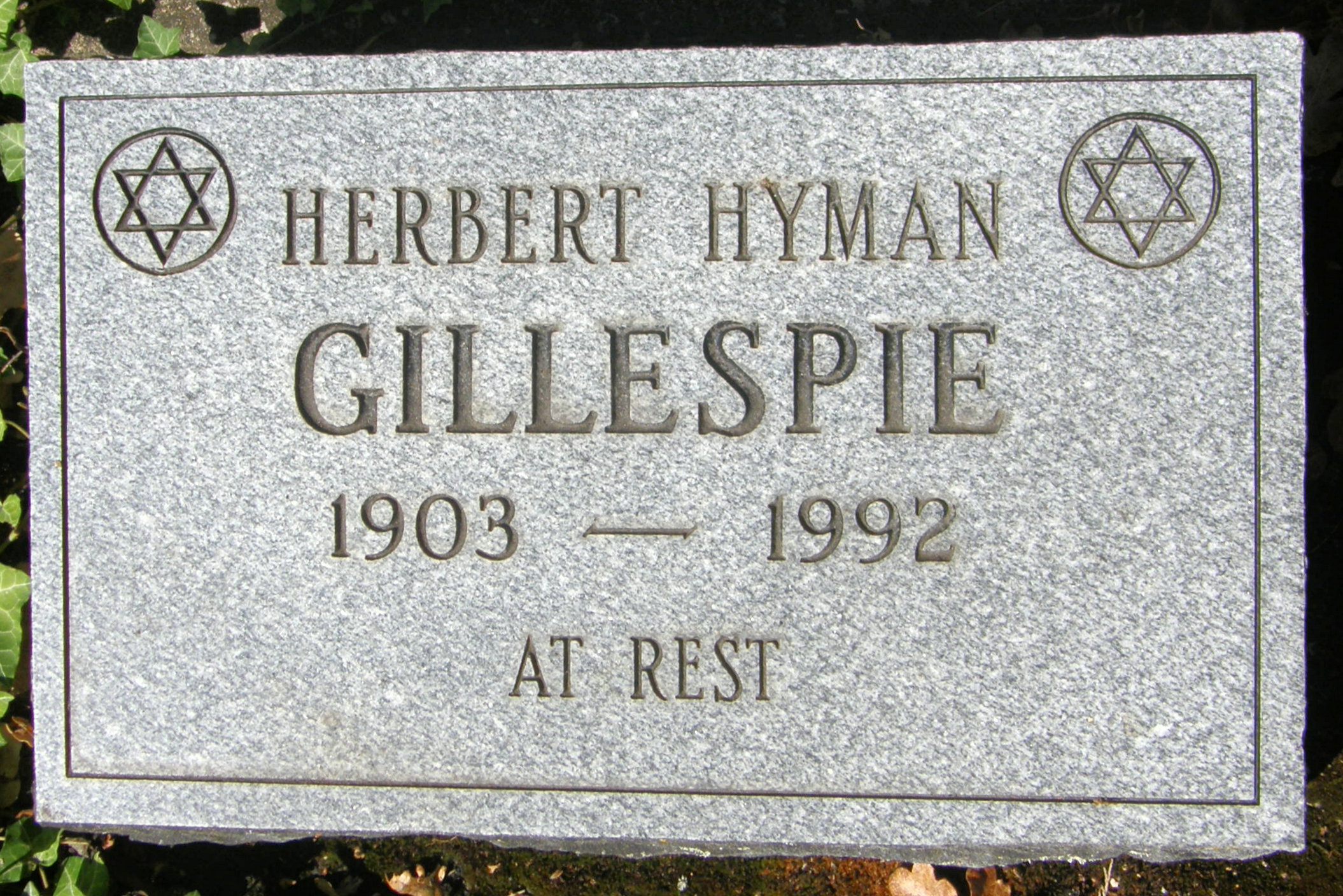 Herbert Gillespie – The Jewish Cemetery of Victoria, British Columbia